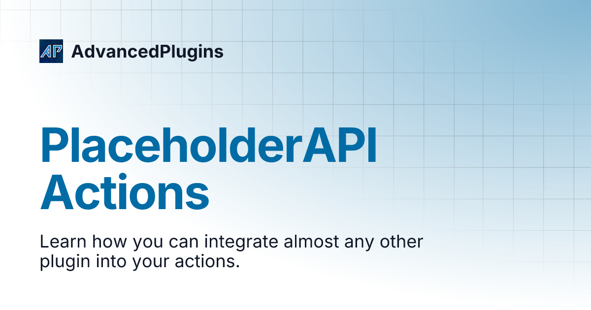 PlaceholderAPI Actions | AdvancedPlugins