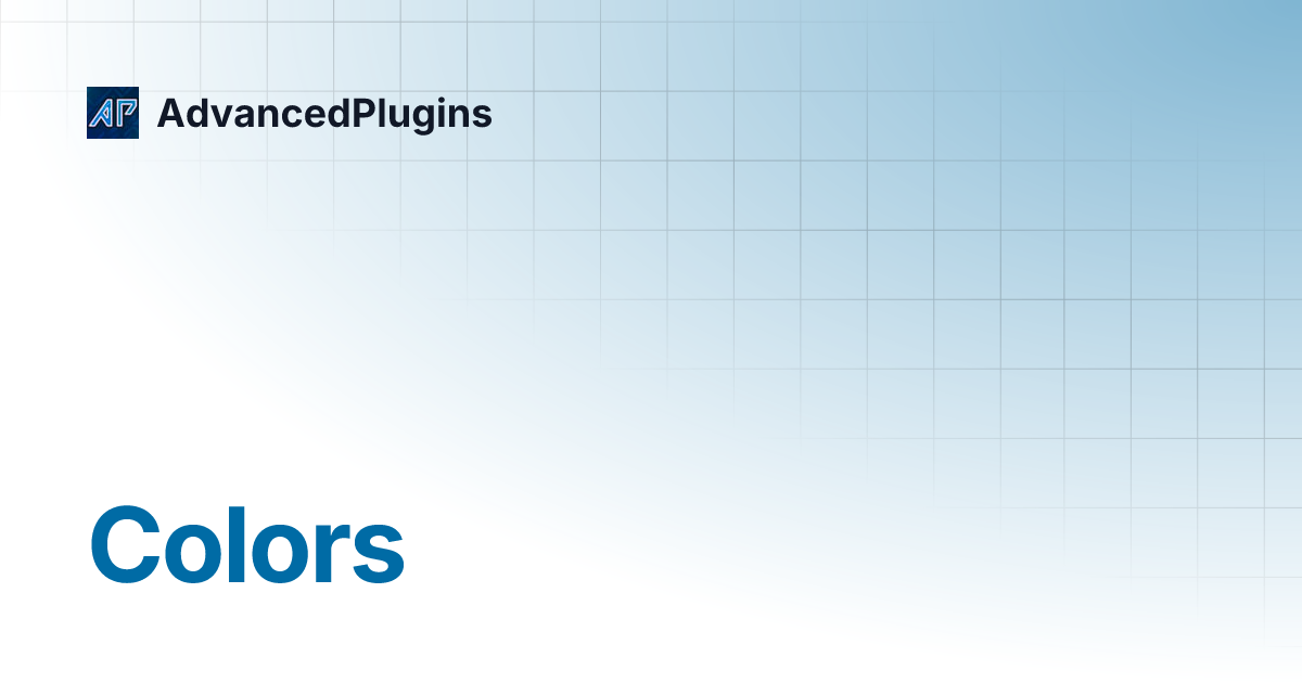 Colors | AdvancedPlugins
